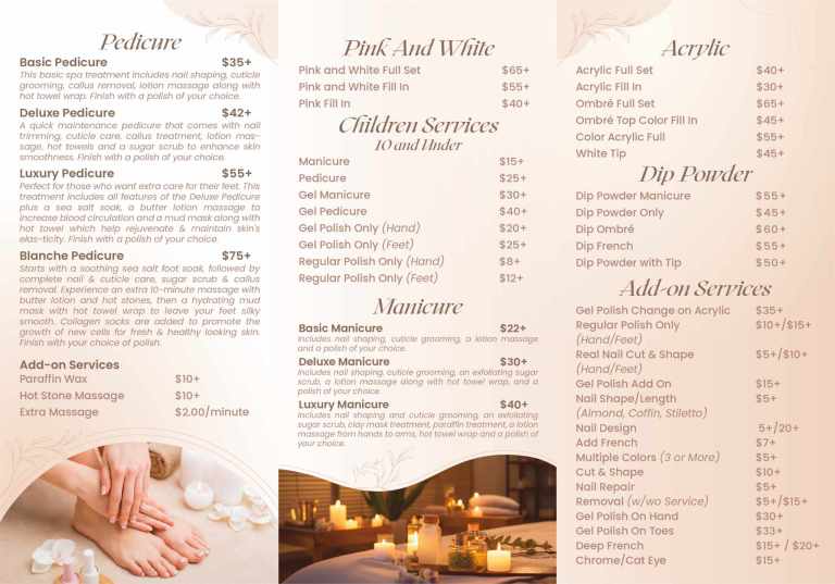 Our Services – Blanche Nails and Spa